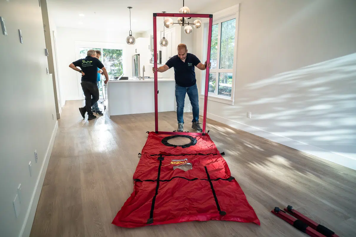 Mid-Construction Blower Door Test Vancouver